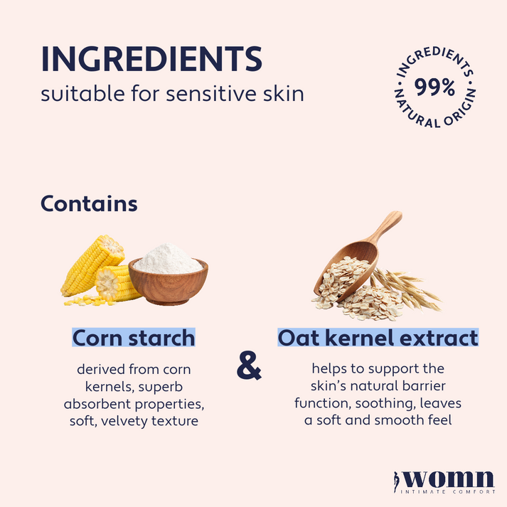 Talc-Free Body Powder for Sweat & Chafing | womn