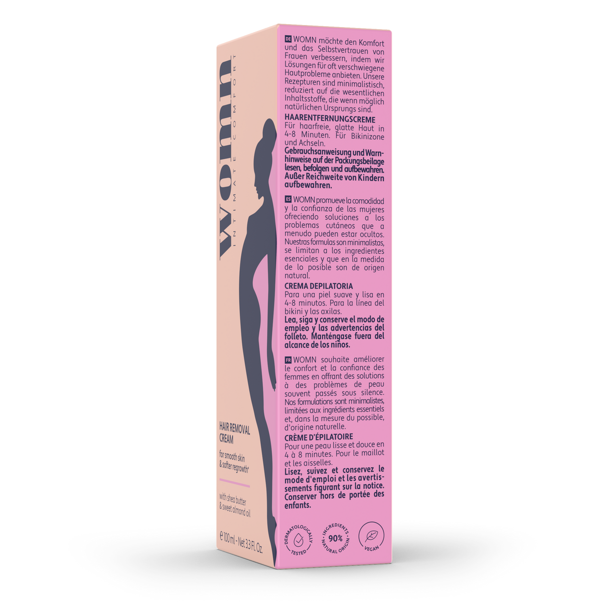 Hair Removal Cream – For Full Bikini, Pubic Area & Bum | 100 ml – womn