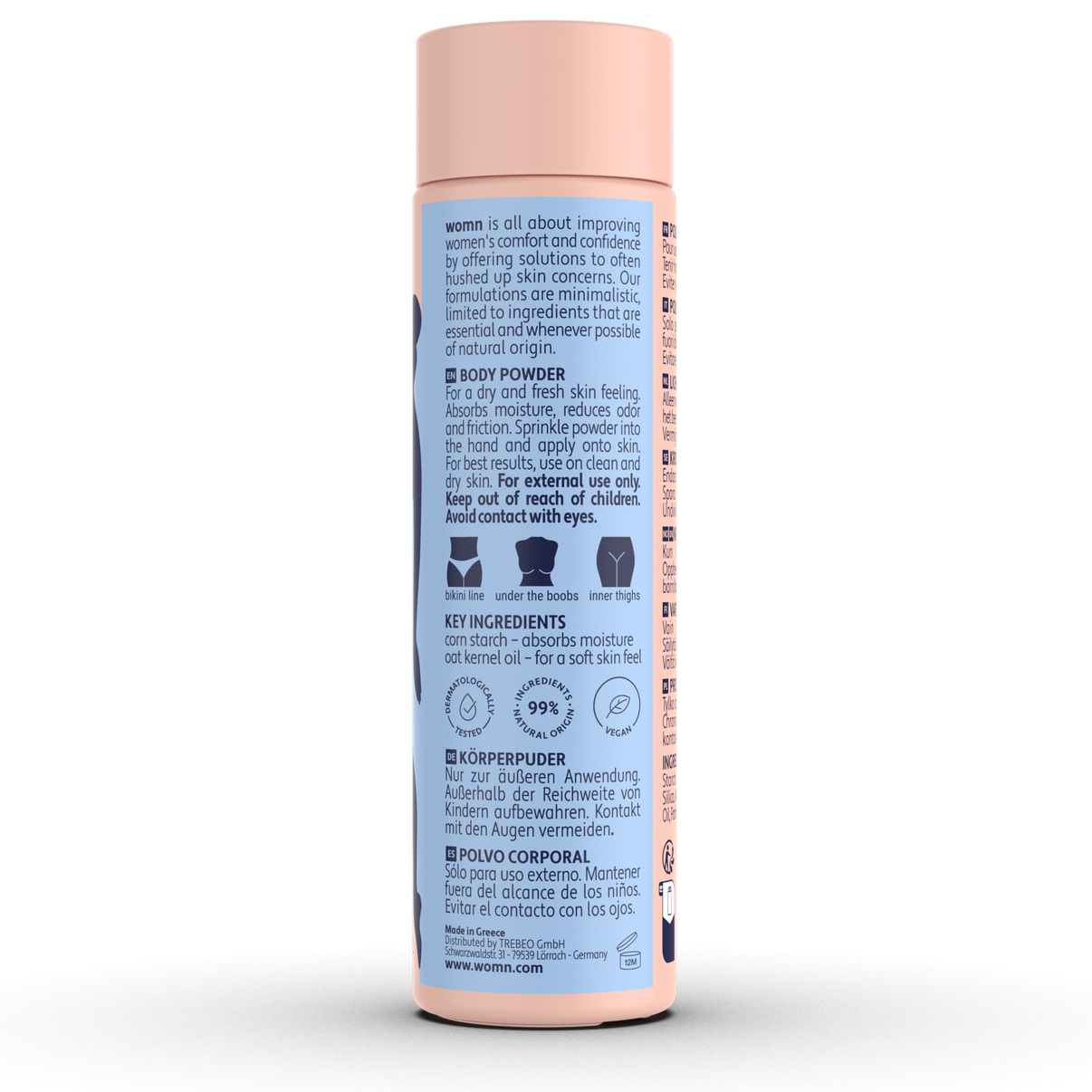 Talc-Free Body Powder for Sweat & Chafing | womn