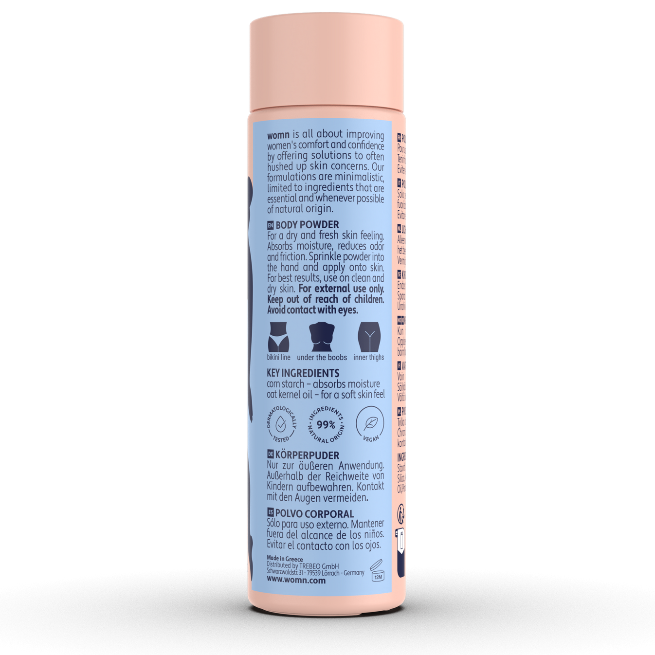 Talc-Free Body Powder for Sweat & Chafing | womn