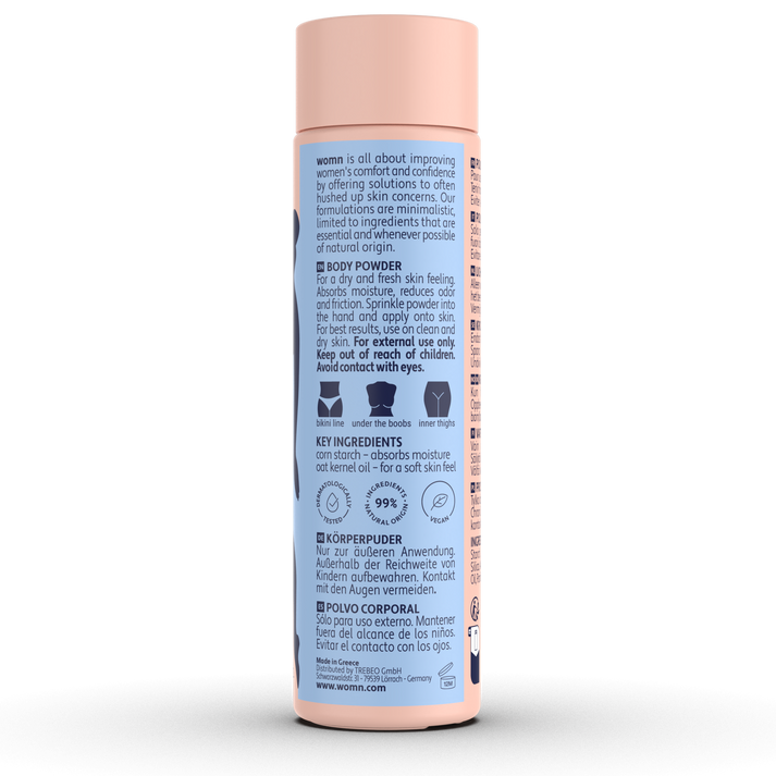 Talc-Free Body Powder for Sweat & Chafing | womn
