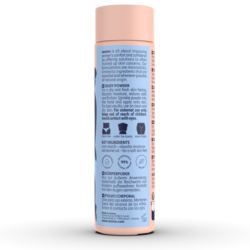 Talc-Free Body Powder for Sweat & Chafing | womn